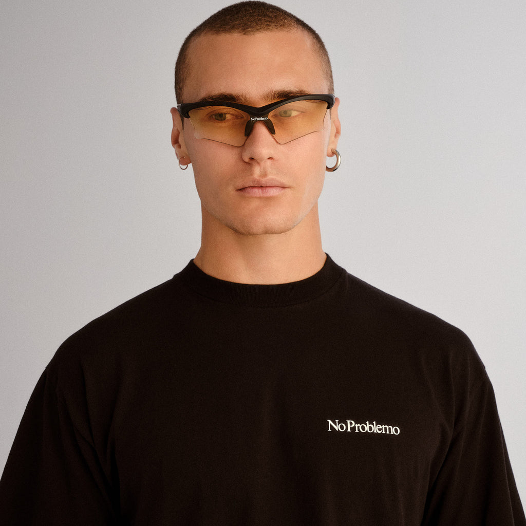 Pluto Matte Black Uni Sex Shield Sunglasses Le Specs