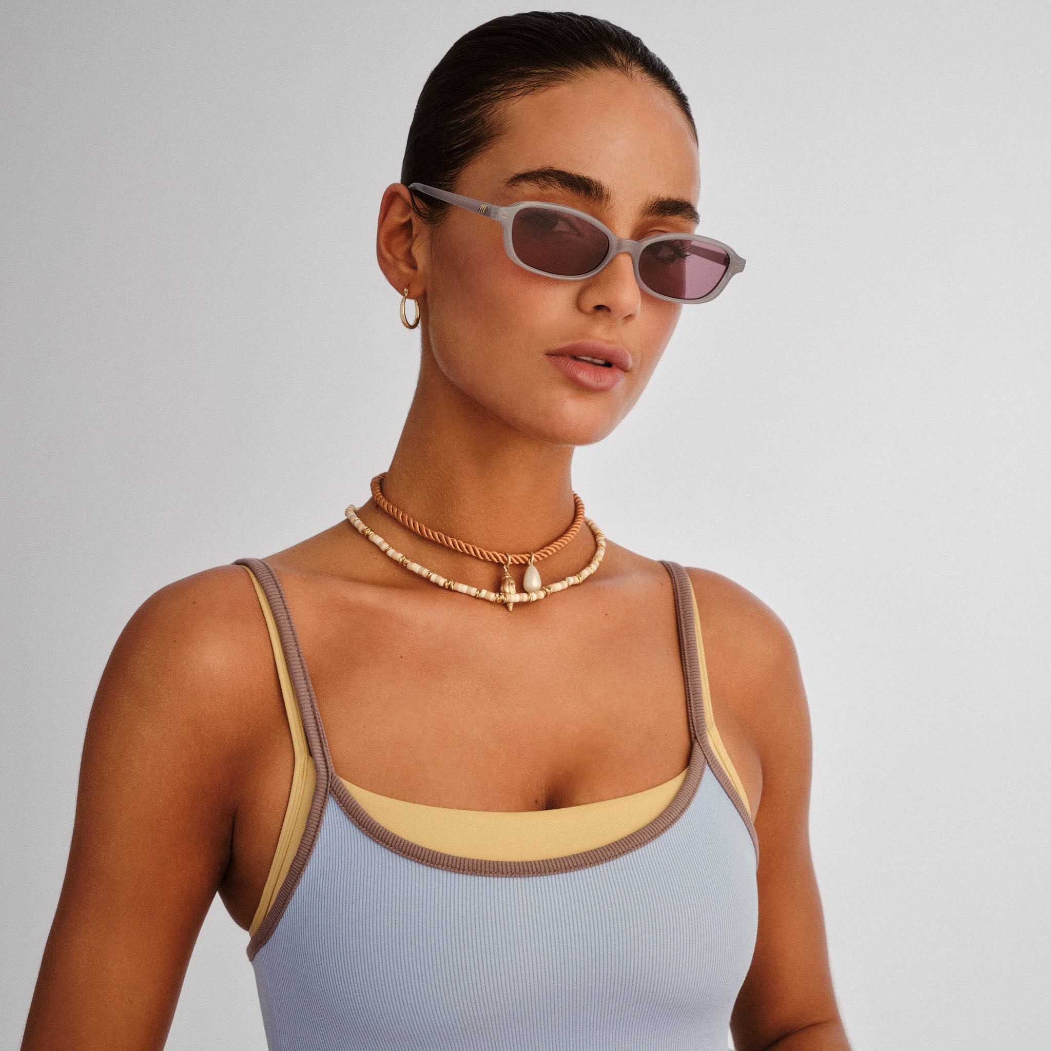 Honey Pot Mist Female Rectangle Sunglasses | Le Specs