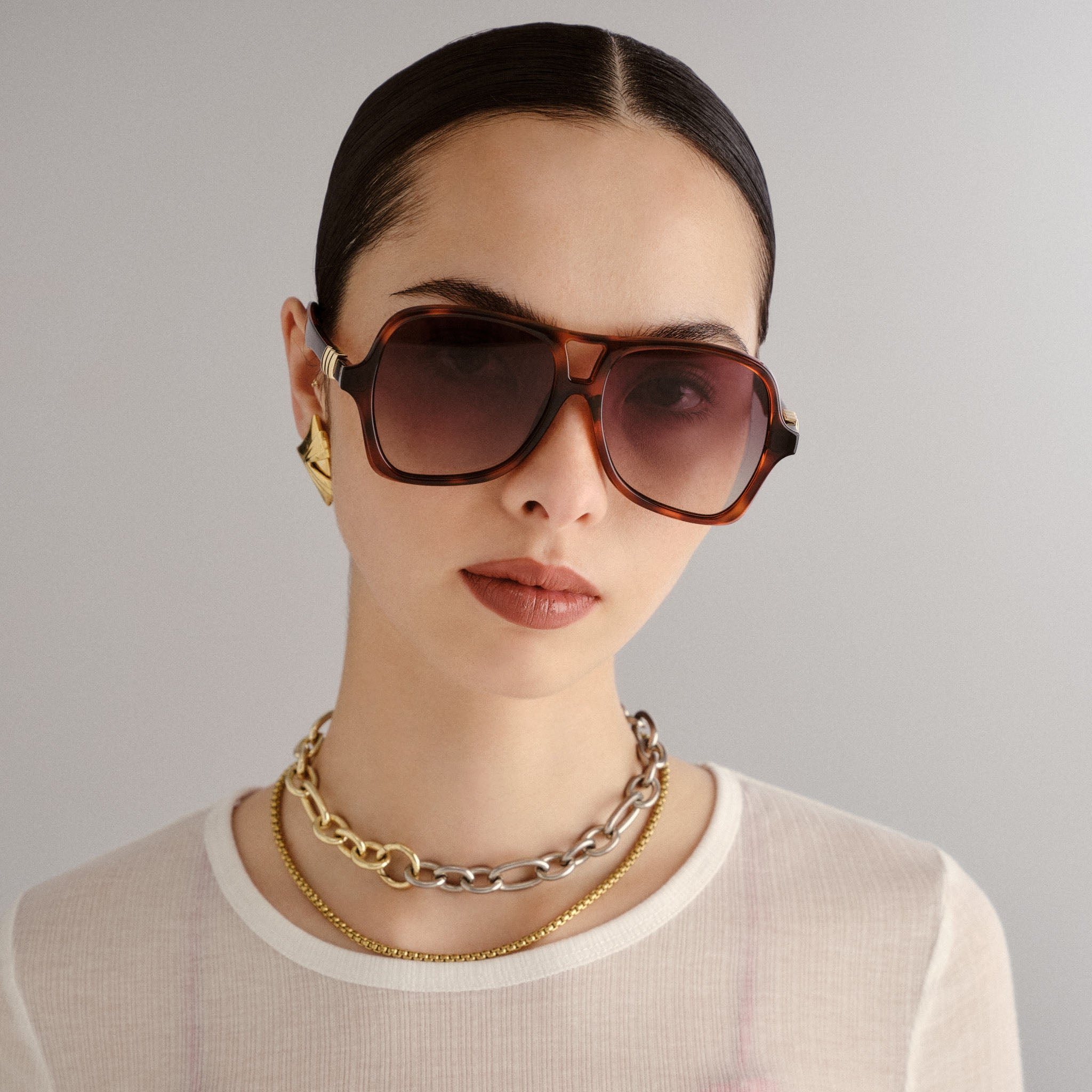 Fortune Teller Toffee Tort Uni-Sex Aviator Sunglasses | Le Specs